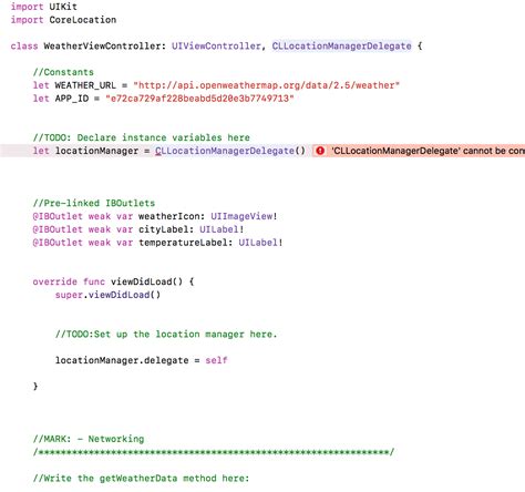 Swift Cllocationmanagerdelegate Cannot Be Constructed Because It