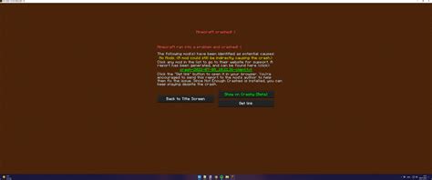 Crash When Connecting To Multiplayer Or Singleplayer · Issue 6960 · Sp614xoptifine · Github