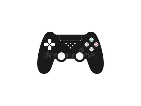 Controller Joystick Icon Vector Illustration Flat Design Stock
