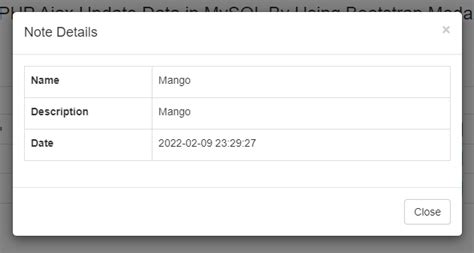Php Ajax View Data In Mysql By Using Bootstrap Modal Xpertphp