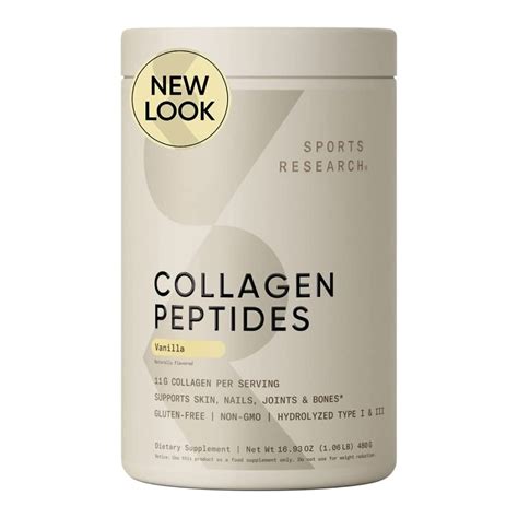 Коллаген "Ваниль", Collagen Peptides Vanilla Bean, Sports Research, 477 ...