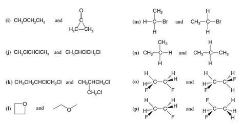 Solved Consider Each Pair Of Structural Formulas That Follow