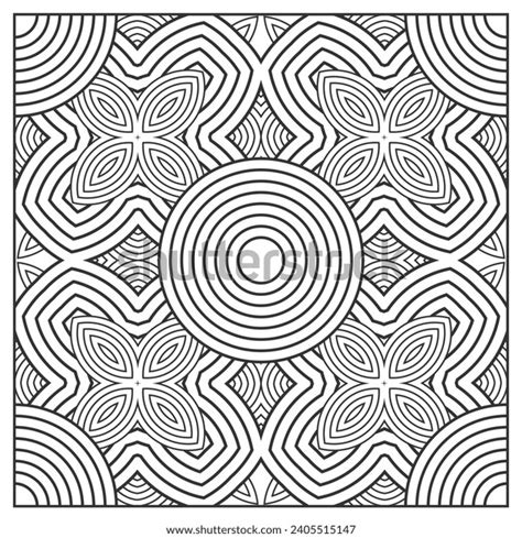 Outline Futuristic Ornament Coloring Use Various Stock Vector Royalty Free 2405515147