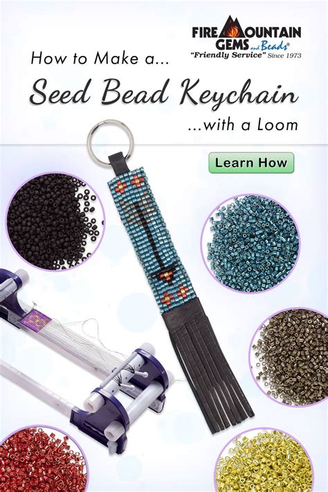 How To Make A Seed Bead Keychain With A Loom Beaded Keychains Seed Beads Handmade Fashion