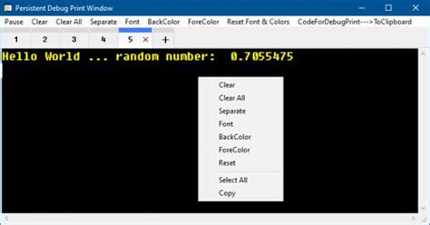 Persistent Debug Print Window Vbforums