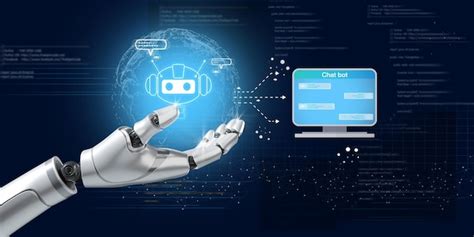 챗봇 인공지능과 채팅 기술을 이용한 인공지능 로봇 스마트로봇 Ai 프리미엄 사진
