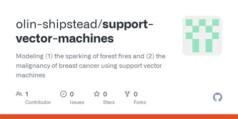 Github Olin Shipsteadsupport Vector Machines Modeling 1 The Sparking Of Forest Fires And
