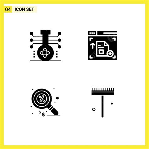 Chemistry Set Vector PNG Images Pictogram Set Of Simple Solid Glyphs Of Chemistry Editable
