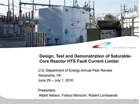 Design Test And Demonstration Of Saturable Core Reactor Hts Fault Current Limiter Pdf