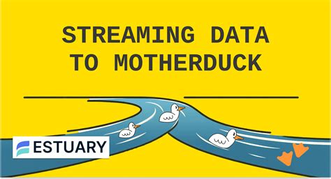 Streaming Data To Motherduck With Estuary