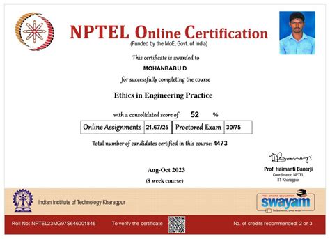 Mohan Babu D On Linkedin I Have Successfully Completed Nptel Course In