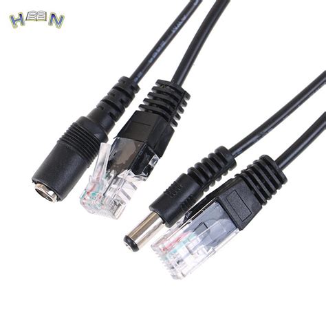 ☮1set Poe Cable Passive Power Over Ethernet Adapter Cable Poe Splitter