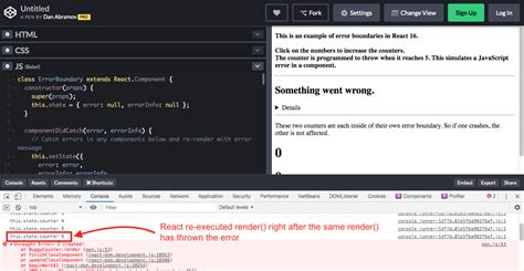 React Re Executes Render Right After An Exception Has Been Thrown In The Same Render Method
