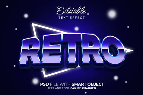 Retro Text Editable Text Effect Graphic By Vector Play Creative Fabrica