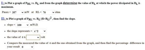 solved lito plot graph of prl vs rl and from the graph determine the