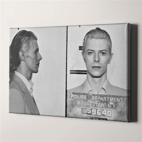 David Bowie Prison Mug Shots Canvas Wall Art Prints Big Canvas Art Prints
