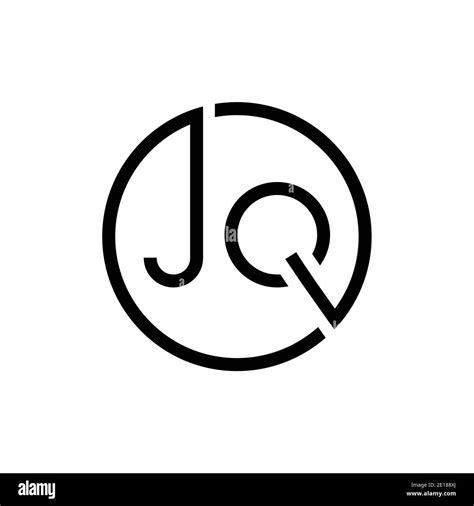 Creative Letter Jq Logo Design Vector Template Initial Circle Letter Jq Logo Design Stock