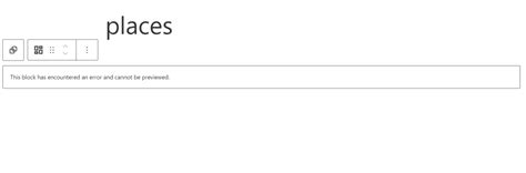 “this block has encountered an error and cannot be previewed ” on