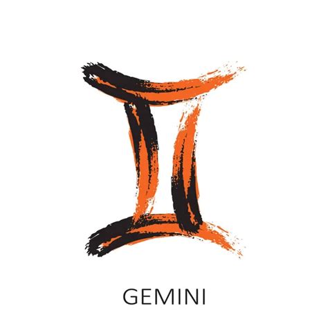Zodiac Sign Gemini Isolated Gray Background Zodiac Constellation Design