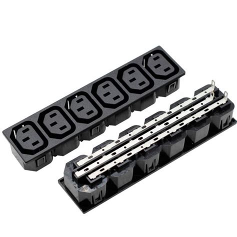 IEC 60320 C13 6 Socket Snap In Universal Wall Socket For UPS PDU