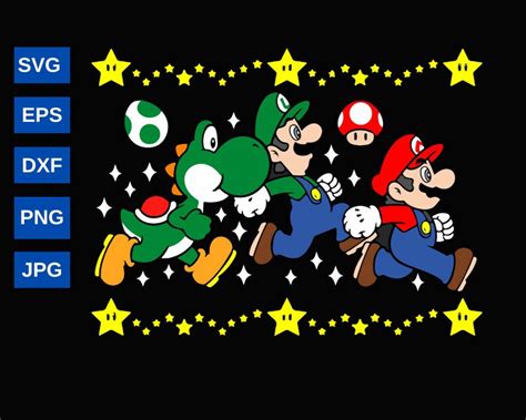 Super Mario Svg Luigi Svg Yoshi Svg Mario Bros Digitale Etsy Porn Sex