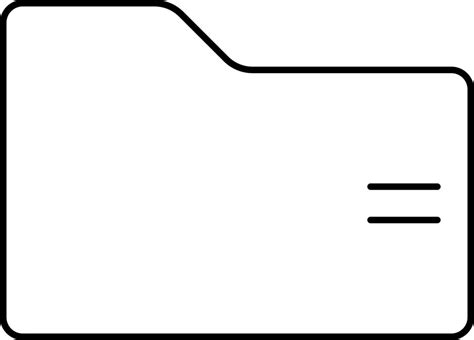 Isolated File Folder Icon In Black Line Art Vector Art At Vecteezy