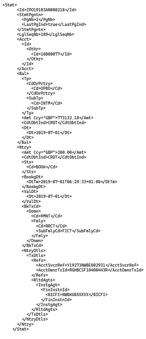 Camt053 Message Financial Messaging And Technologies