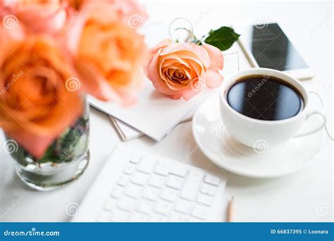 Woman S Modern Workspace Stock Image Image Of Girls