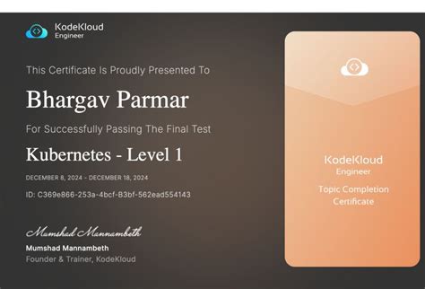 Bhargav P On Linkedin Kodekloud Engineer Kubernetes Aws Kubernetes Aws Kubestronaut…