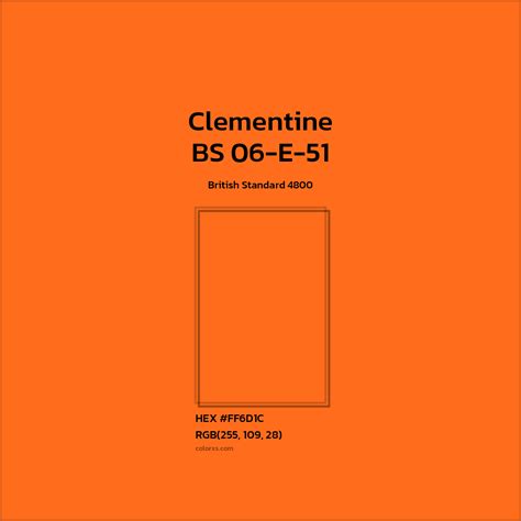 About Bs 06 E 51 Clementine Color Color Codes Similar Colors And