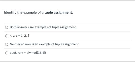 Solved A Tuple Is Simply Another Term For A List And Is