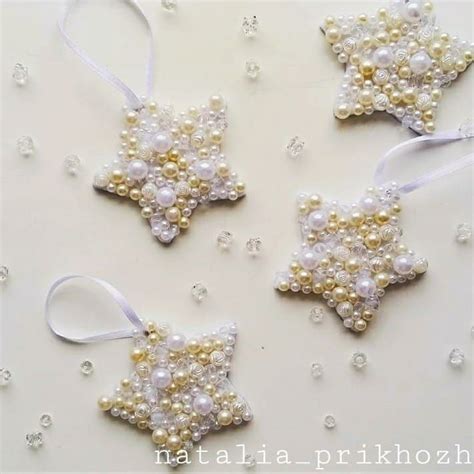 Идея Новогоднее украшение из фетра и бусин бисера пайеток Если нет желания нашивать бусин