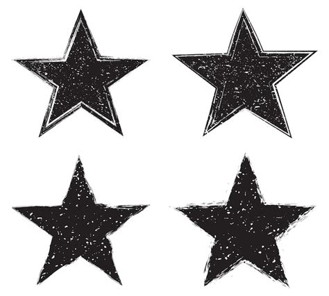 그런 지 스타 아이콘의 집합입니다 프리미엄 벡터