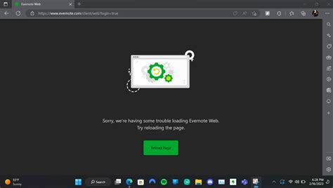 Sorry Were Having Some Trouble Loading Evernote Webtry Reloading The Page Web Client