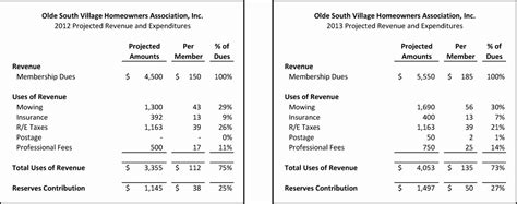 Beautiful Hoa Financial Statements Example Preparation Of Fund Flow Statement