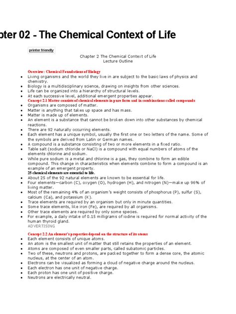 The Chemical Context Of Life Pdf Ion Chemical Polarity