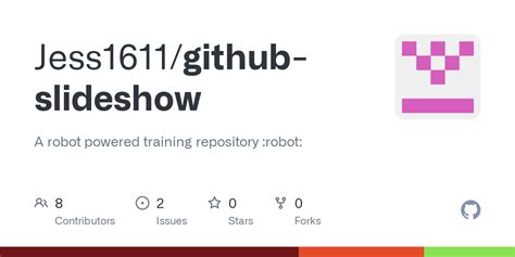 Github Jess1611github Slideshow A Robot Powered Training Repository