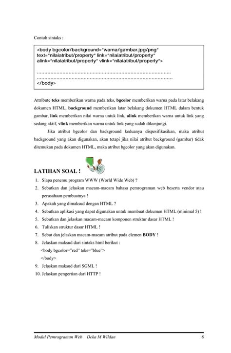 Modul Dasar Pemrograman Web Pdf