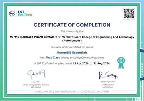 mongodb databasemanagement nosql ltedutech learning certification