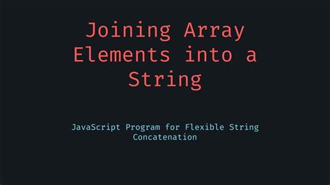 Join Array With End Separator Youtube