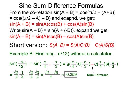 T4 Sum And Double Half Angle Formulas Pptx