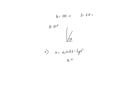 Solved A Small Missile Is Fired At An Angle Of 82° With The Horizontal Ground At About 100 M