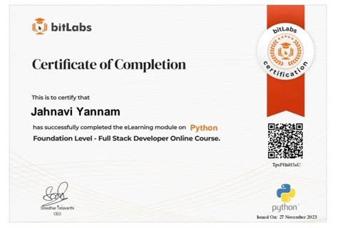 jahnavi yannam on linkedin i am glad to completed this python program