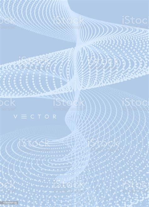 Sound Waves Big Data Visualization Array With Dynamic Particles