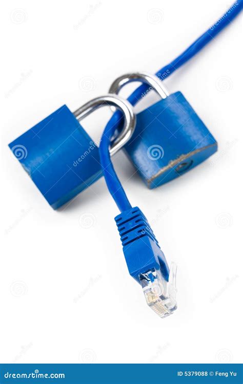 Lock And Network Cable Royalty Free Stock Photos Image