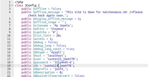 Joomla 4 Configurationphp File Explained