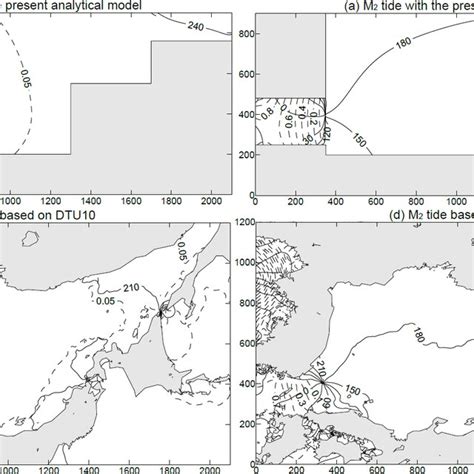Comparison Of Tidal System Charts A K 1 And B M 2 Tides From The
