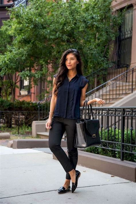 01 Elegant Work Outfits With Flats Every Woman Should Own Comfy Work Outfit Work Outfits