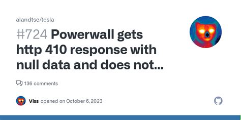 Powerwall Gets 410 Response With Null Data And Does Not Update Due