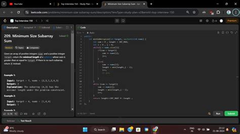 How To Solve The Minimum Size Subarray Sum Problem On Leetcode Manav
